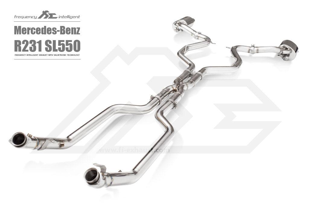 FI Exhaust Mercedes-Benz SL550 Ultra High Flow DownPipe + Mid X Pipe ...